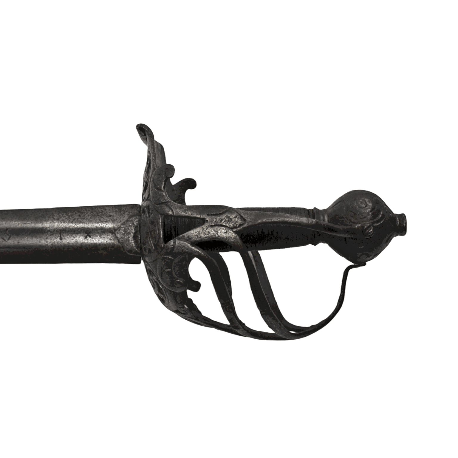 English 17th Century Mortuary Broadsword - Waterloo Militaria
