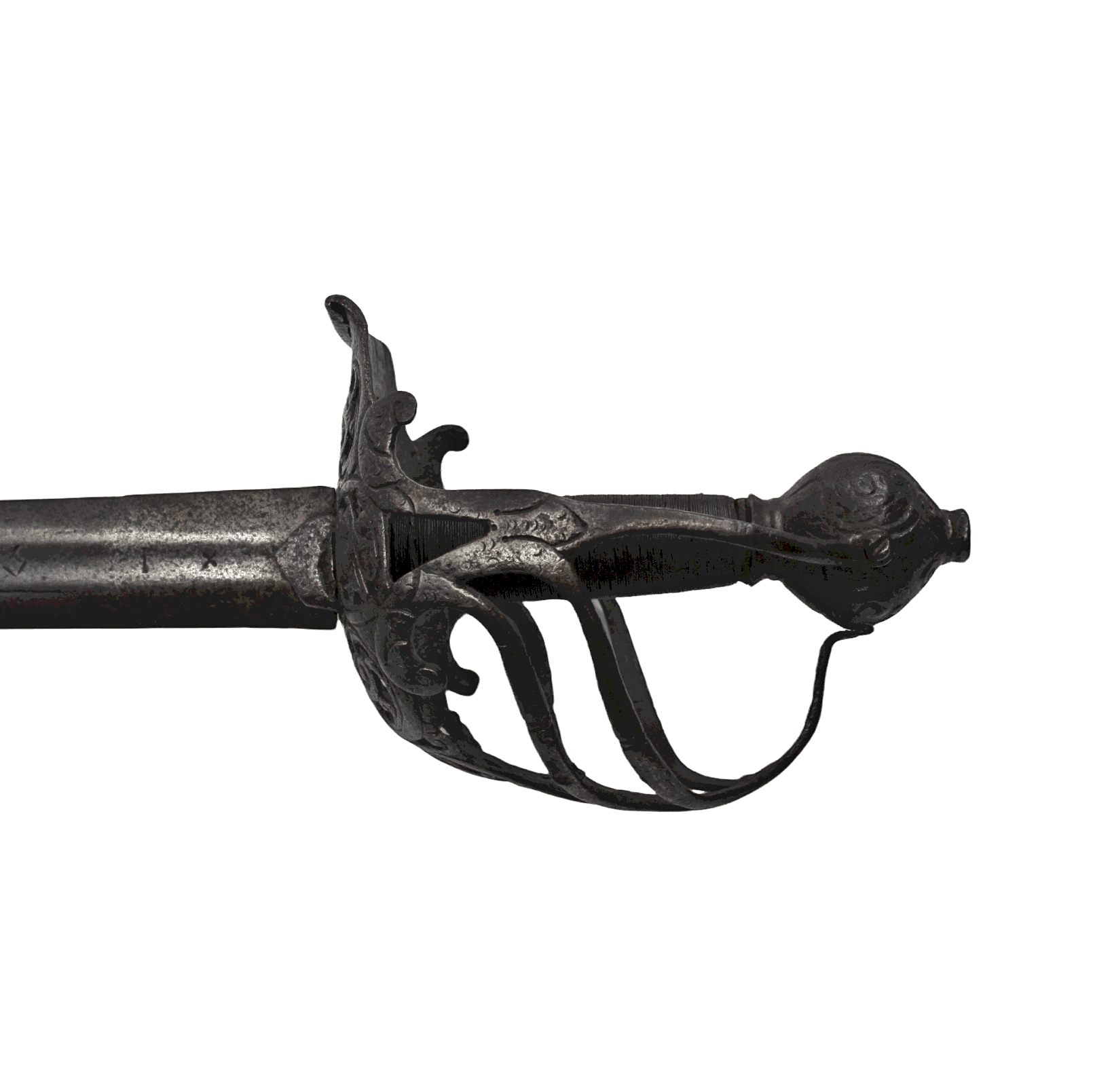English 17th Century Mortuary Broadsword - Waterloo Militaria